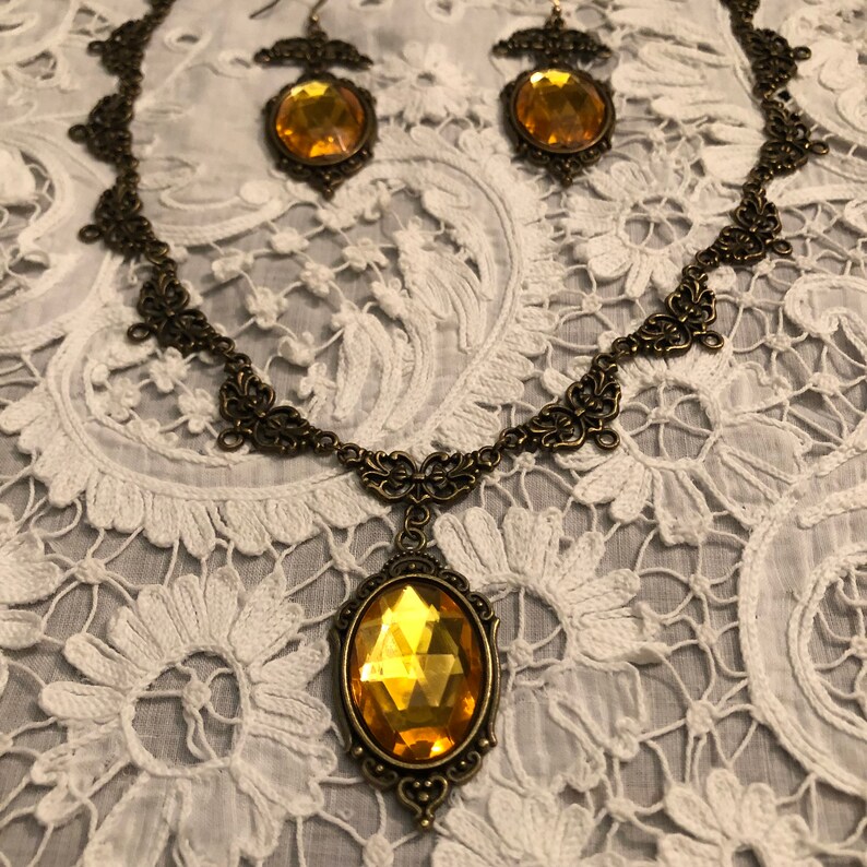 CHARLOTTE Filigree VICTORIAN Style Gold Yellow BRONZE Plated - Etsy