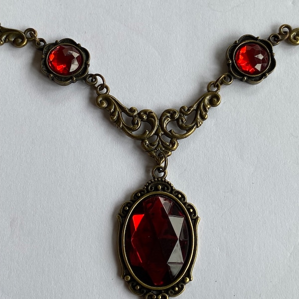 Red Necklace Set - Etsy