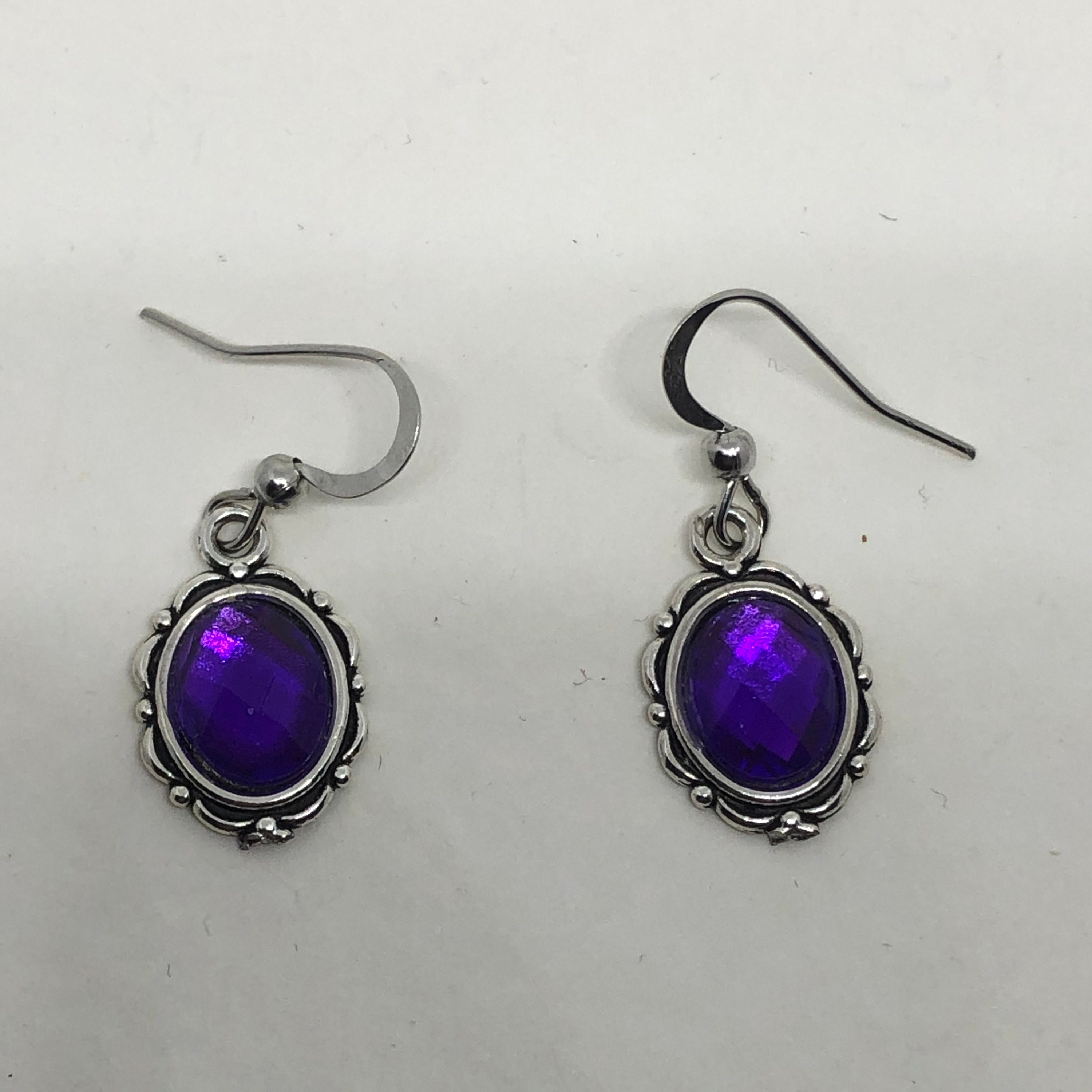 REGAL Filigree VICTORIAN Style PURPLE Silver Plated Collar | Etsy