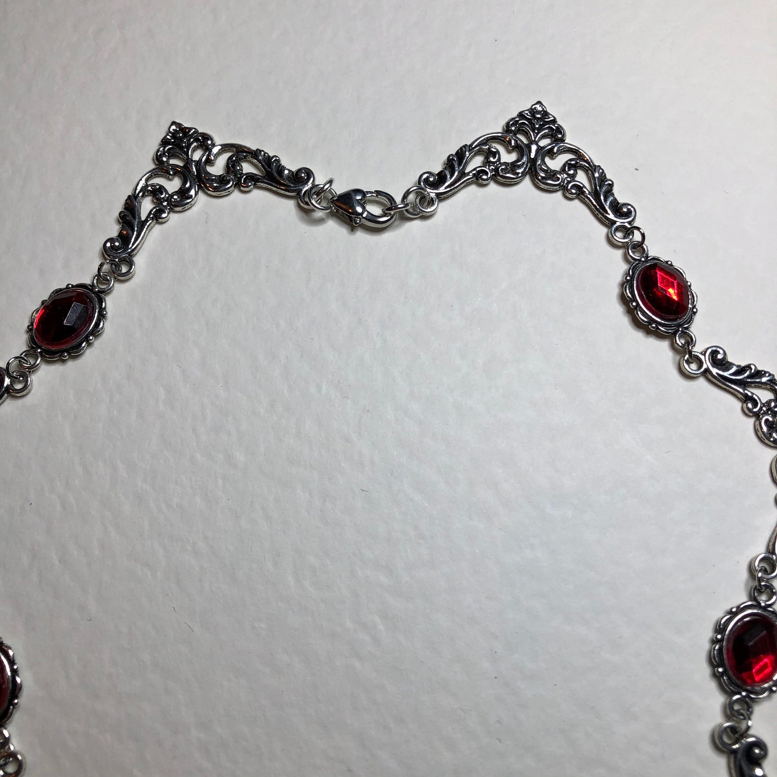 REGAL Filigree VICTORIAN Style Rich Red Acrylic Crystal Stones - Etsy