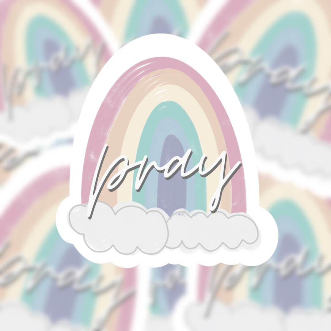 Pray Rainbow Sticker - Etsy