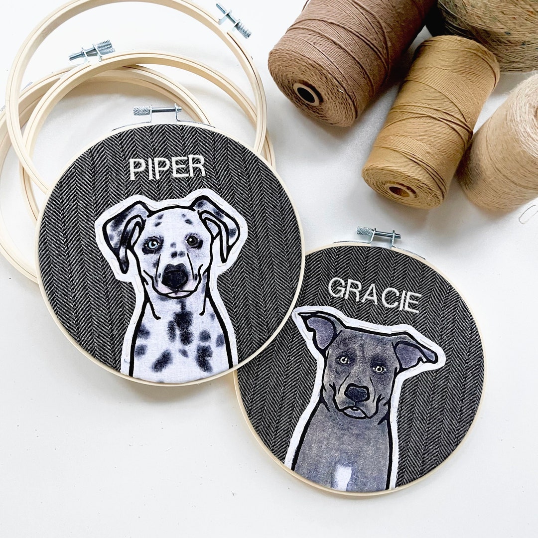 TWO Custom Dog Portraits. Custom Dog Portrait. Personalized Pet. Gift ...