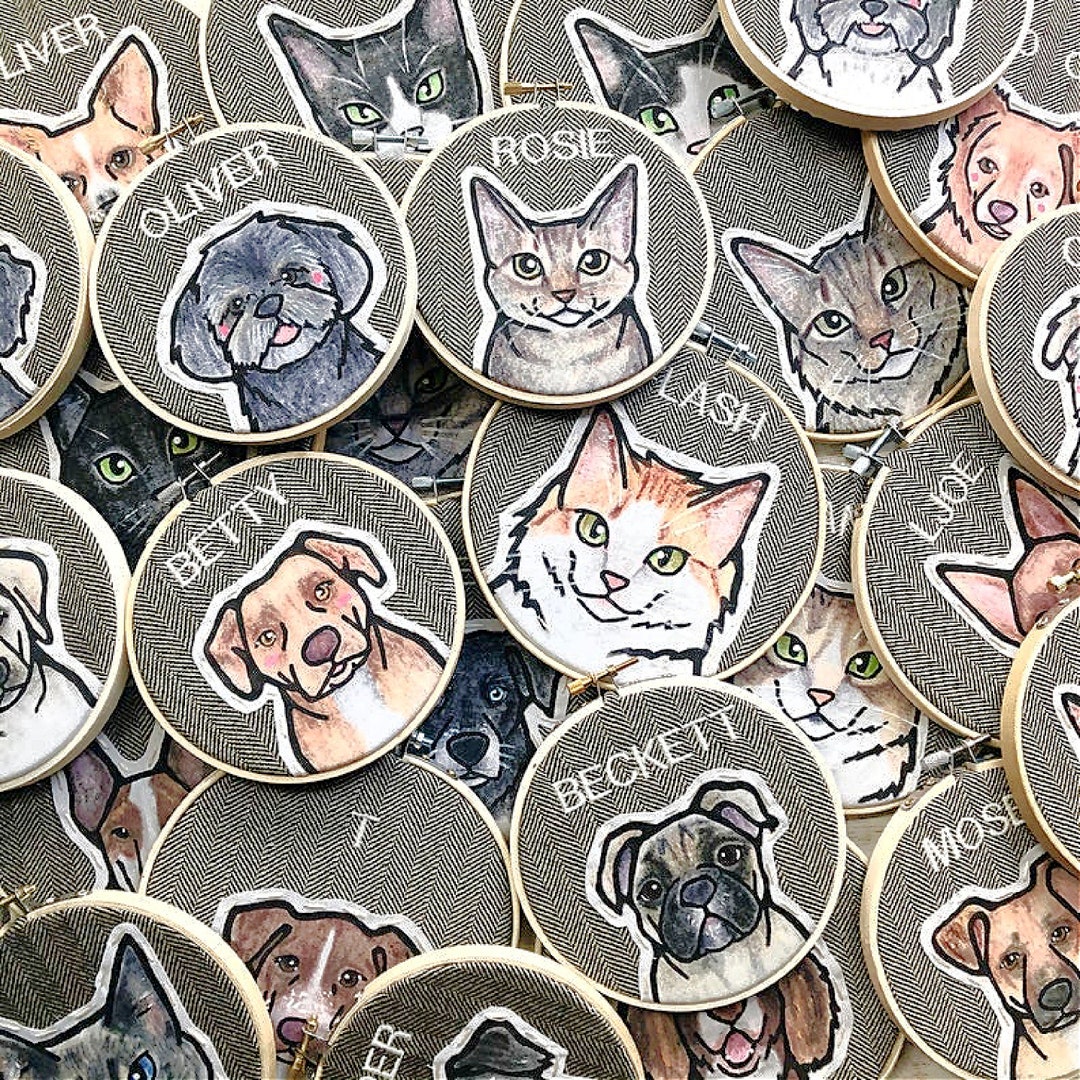 Custom Pet Portrait. Personalized Pet. Dog or Cat Portrait. Pet ...