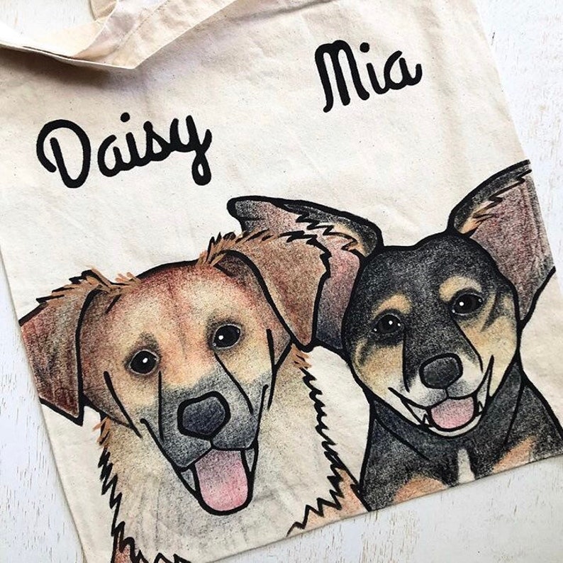 Personalized Pet Tote Bag. Eco Friendly Canvas Tote. Custom | Etsy