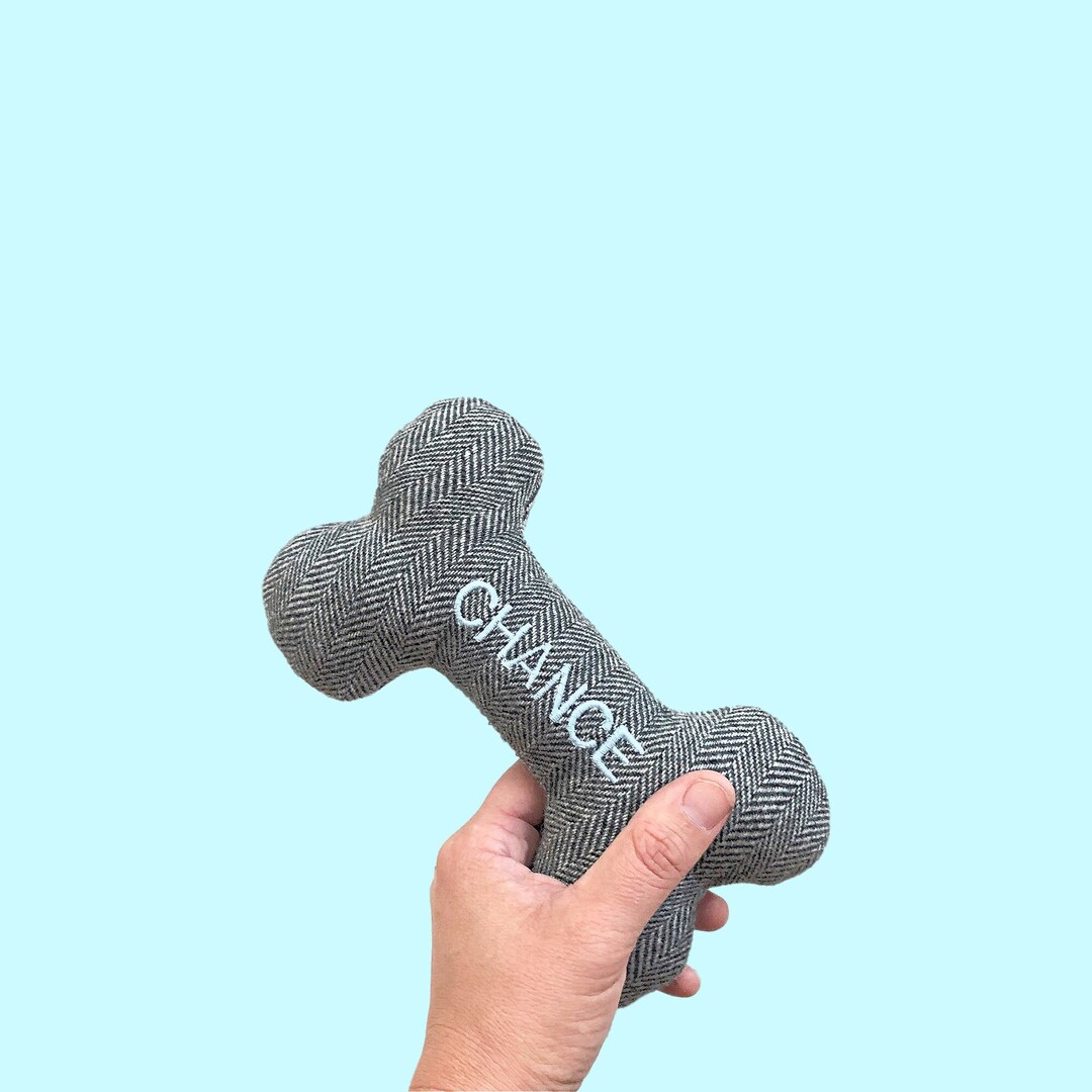 New Puppy Gift. Dog Toy. Personalized Pet Toy With *BLUE* Embroidered ...