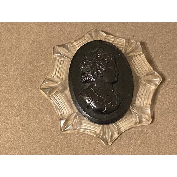 Black Bakelite Cameo - Etsy