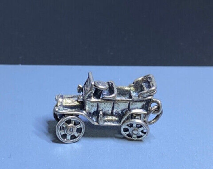 Vintage Sterling Silver Antique Car Charm Moveable Wheels - Etsy