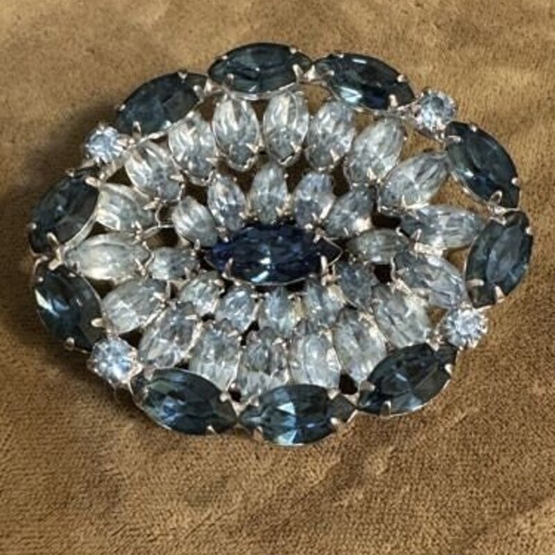 Blue Rhinestone Pin - Etsy