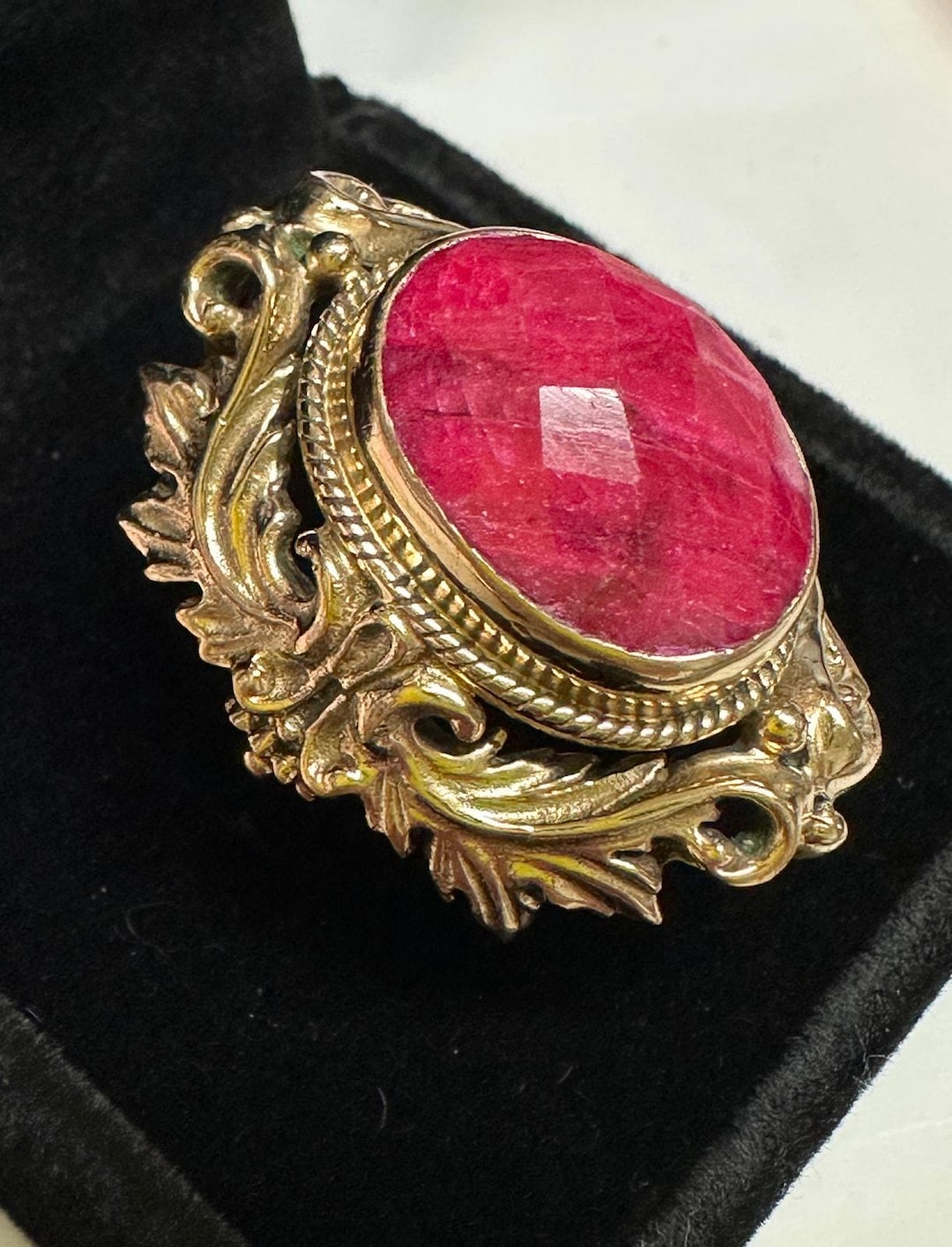 Nicky Butler Ruby Red Corundum Victorian Style Ring Size 6 - Etsy