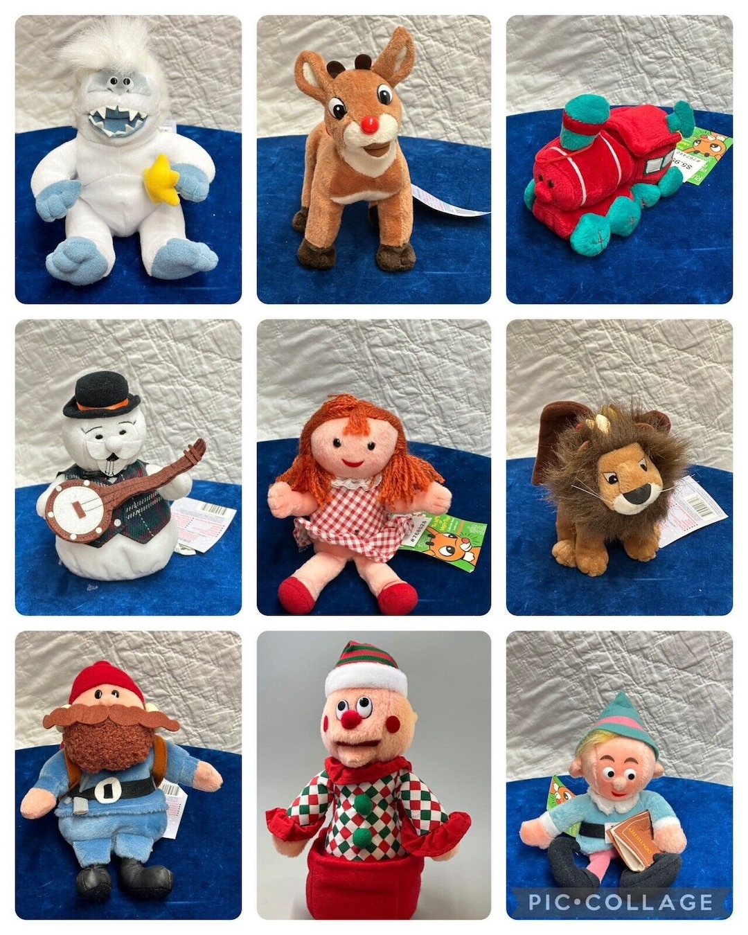 1998 Rudolph Island of Misfit Toys Plush Beanies Set of 9 CVS Stuffins ...