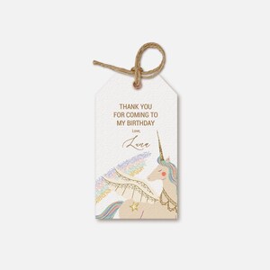 Unicorn Favor Tag Printable | DIY Magical Winged Pony Gift Tags ...