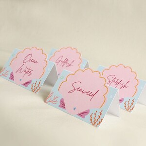 Editable Mermaid Food Tent Labels Printable | Mermaid Place Card ...
