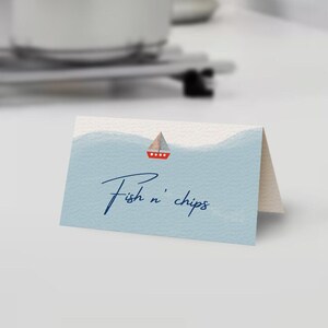 Editable Nautical Food Tent Printable, Sail Boat Food Labels, Ship ...