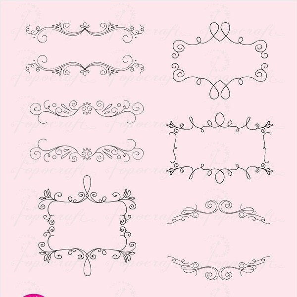 Swirls Frames - Etsy