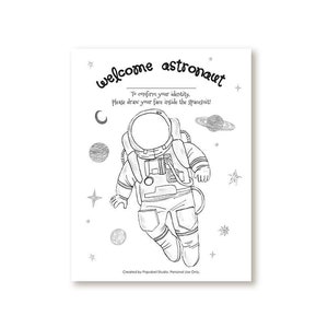 Outer Space Coloring Activity Printable | Astronaut Drawing Coloring ...