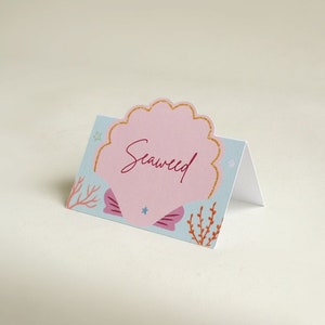 Editable Mermaid Food Tent Labels Printable | Mermaid Place Card ...