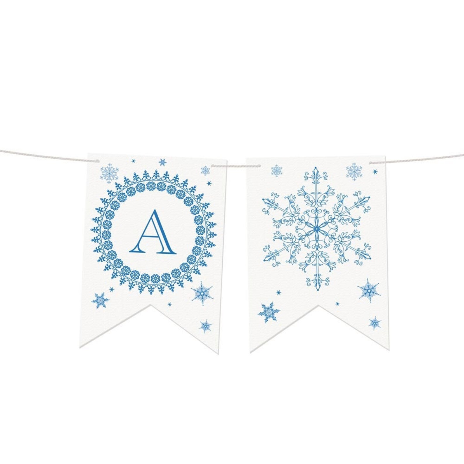 Winter Wonderland Pennant Banners Printable DIY Snow Queen - Etsy