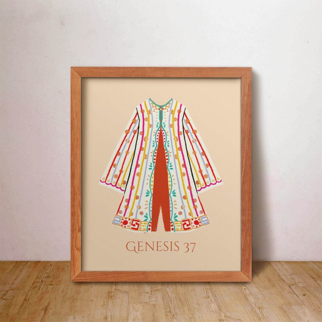The Coat of Many Colors Joseph Genesis 37 Bible Verse Illustration ...