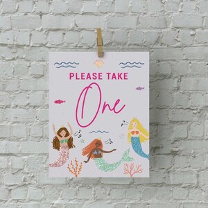Editable Mermaid Custom Sign 8x10 Printable | DIY Little Mermaid Take ...