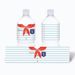 Editable Nautical Bottle Wrappers Printable, Sail Boat Drink Labels ...