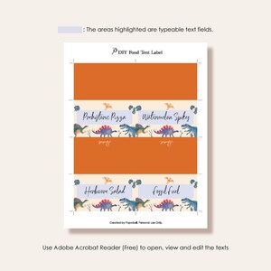 Dinosaur Place Card Printable | Dinosaurs Birthday Theme Party ...