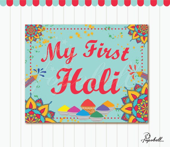 My First Holi Sign Baby First Holi Printable Kids Holi | Etsy