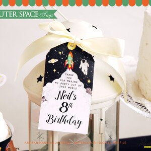Outer Space Favor Tags Printable | DIY Personalized Astronaut Party ...