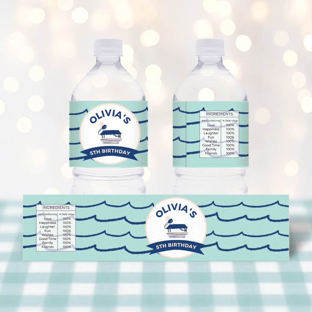 Duffy Boat Bottle Label Printable DIY Cruise Yatch Ship Birthday Party ...