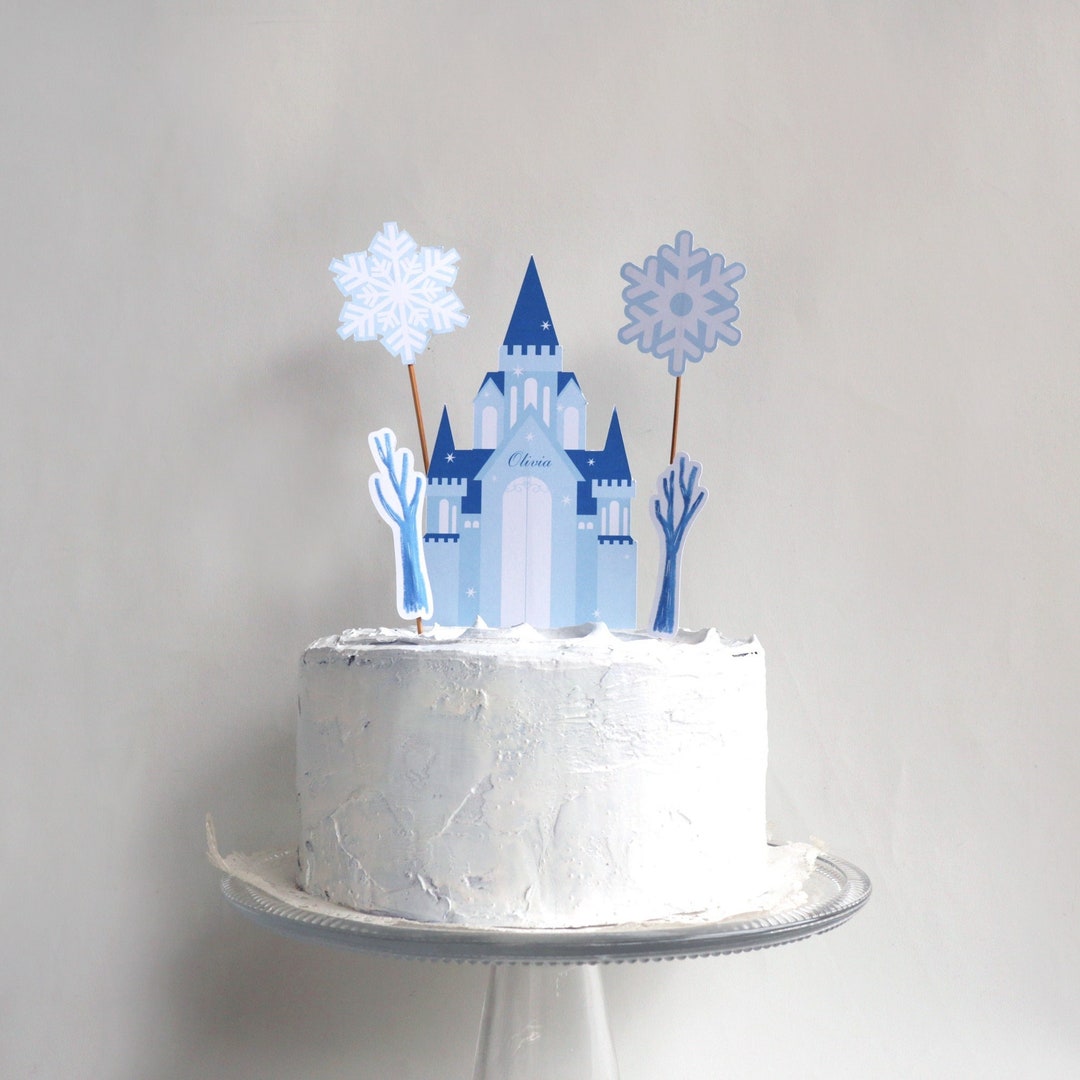 Winter Castle Cake Topper Printable | DIY Snow Queen Winter Fairytale ...