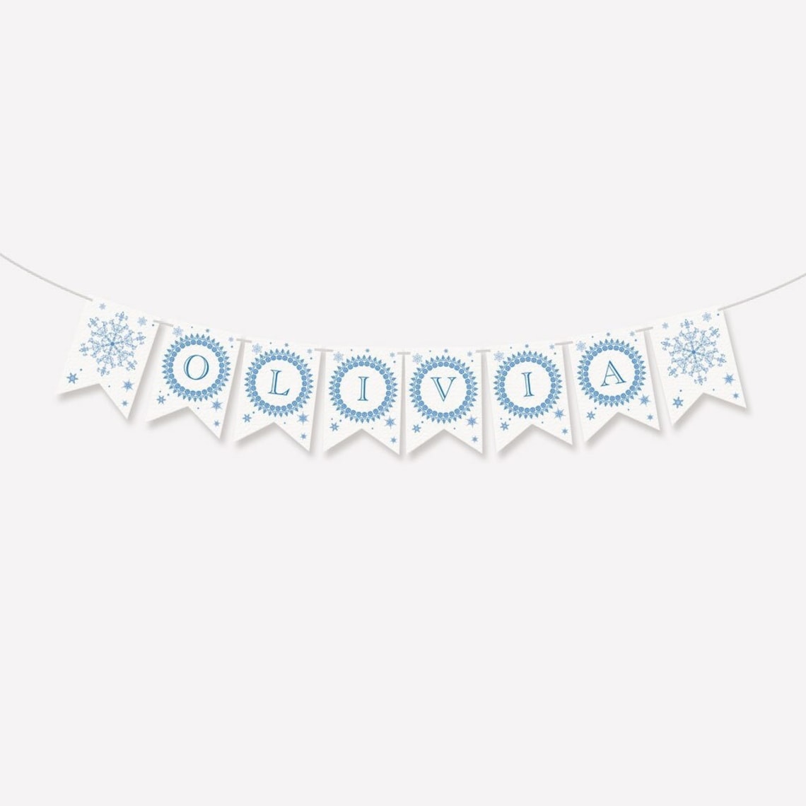 Winter Wonderland Pennant Banners Printable DIY Snow Queen - Etsy