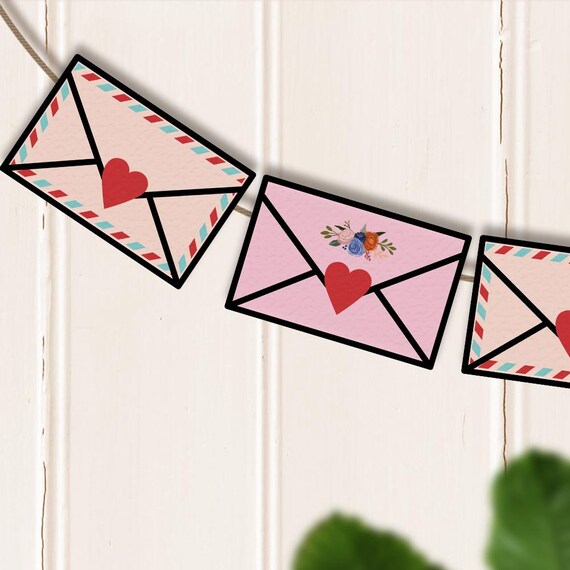 Love Letters Banners DIGITAL Printable | Valentine's Day Wall Decor ...
