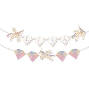 Unicorn Garland Printable | Editable DIY Pennant Banners | Dreamy Girl ...