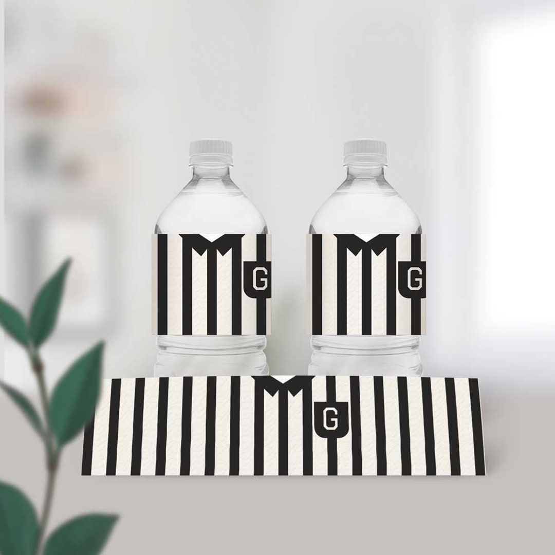 Football Referee Bottle Wrappers | DIY Football Bottle Label Printable ...