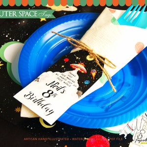 Outer Space Favor Tags Printable | DIY Personalized Astronaut Party ...