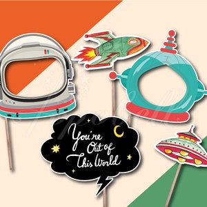 Outer Space Props Digital Printable. Outer Space Birthday. DIY Space ...