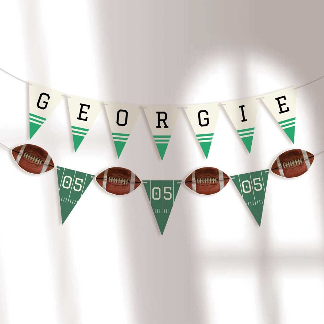 Editable Football Banner Printable Football Sign DIY Football Bunting ...