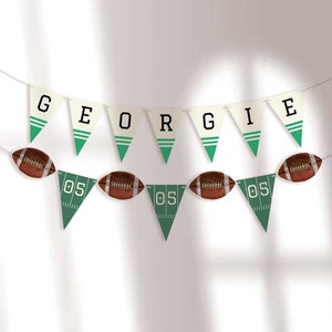 Editable Football Banner Printable Football Sign DIY Football Bunting ...