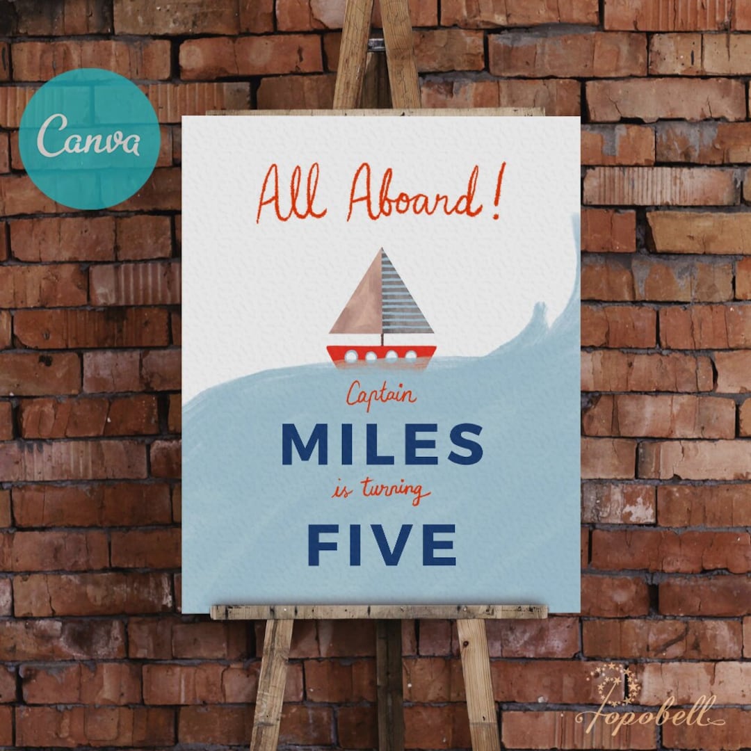 Editable Nautical Welcome Sign Printable, Nautical Birthday Sign ...