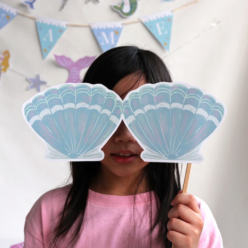 Mermaid Photobooth Props Printable Girl Mermaid Princess - Etsy