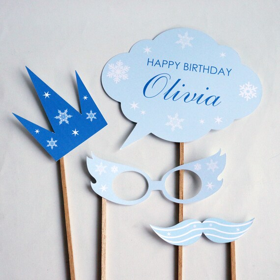 Snow Queen Props Printable | DIY Winter Birthday Photobooth Props ...