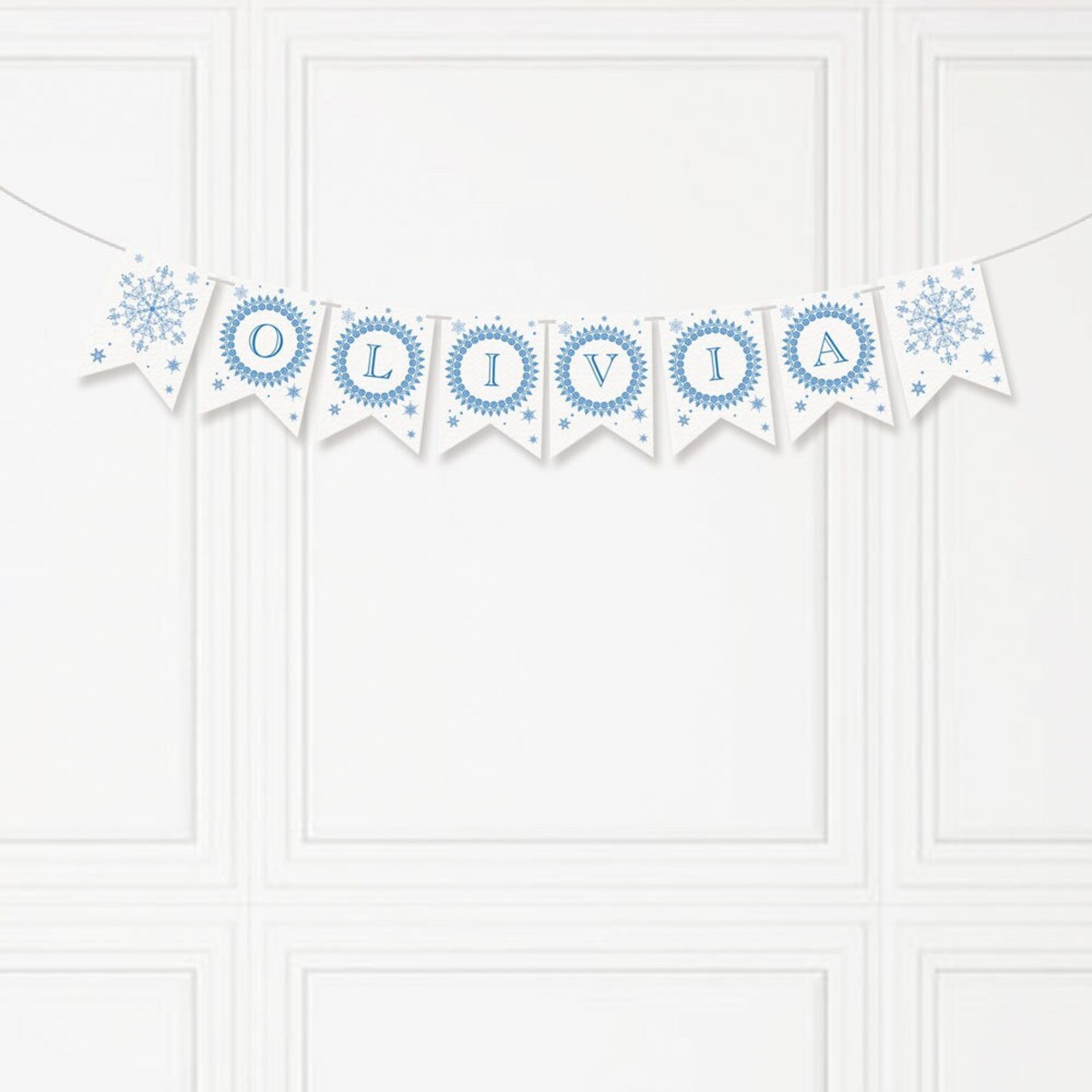 Winter Wonderland Pennant Banners Printable DIY Snow Queen - Etsy