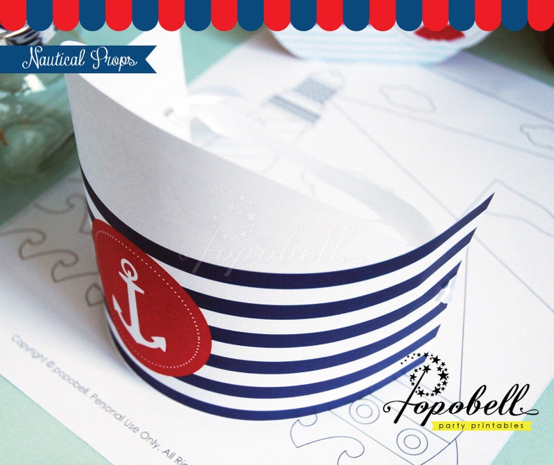 Nautical Props Printable DIY Nautical Birthday Party Decor - Etsy