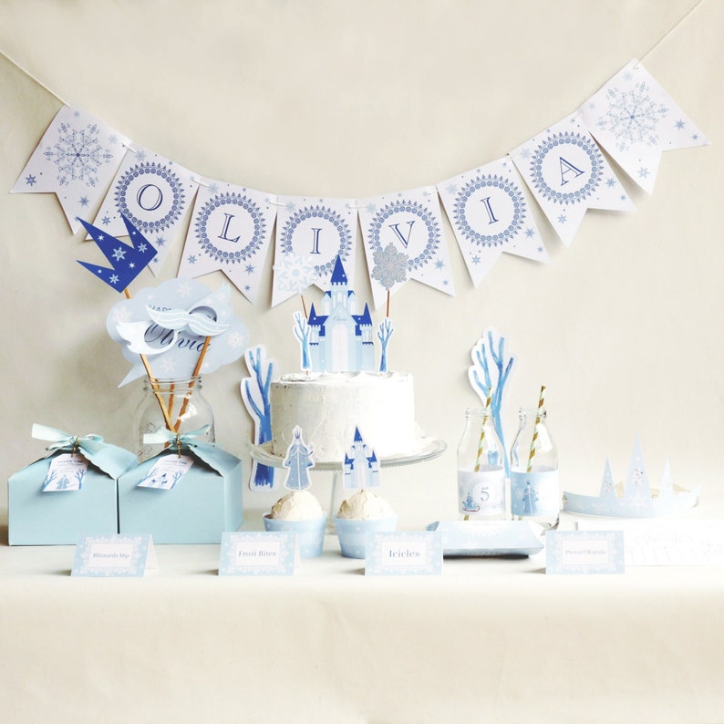 Snow Queen Party Kit Printable | DIY Fairytale Winter Wonderland Decor ...