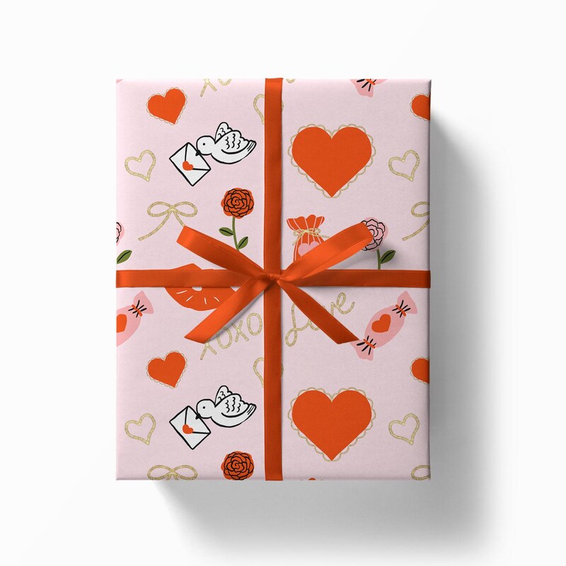 Romantic Wrapping Paper - Etsy