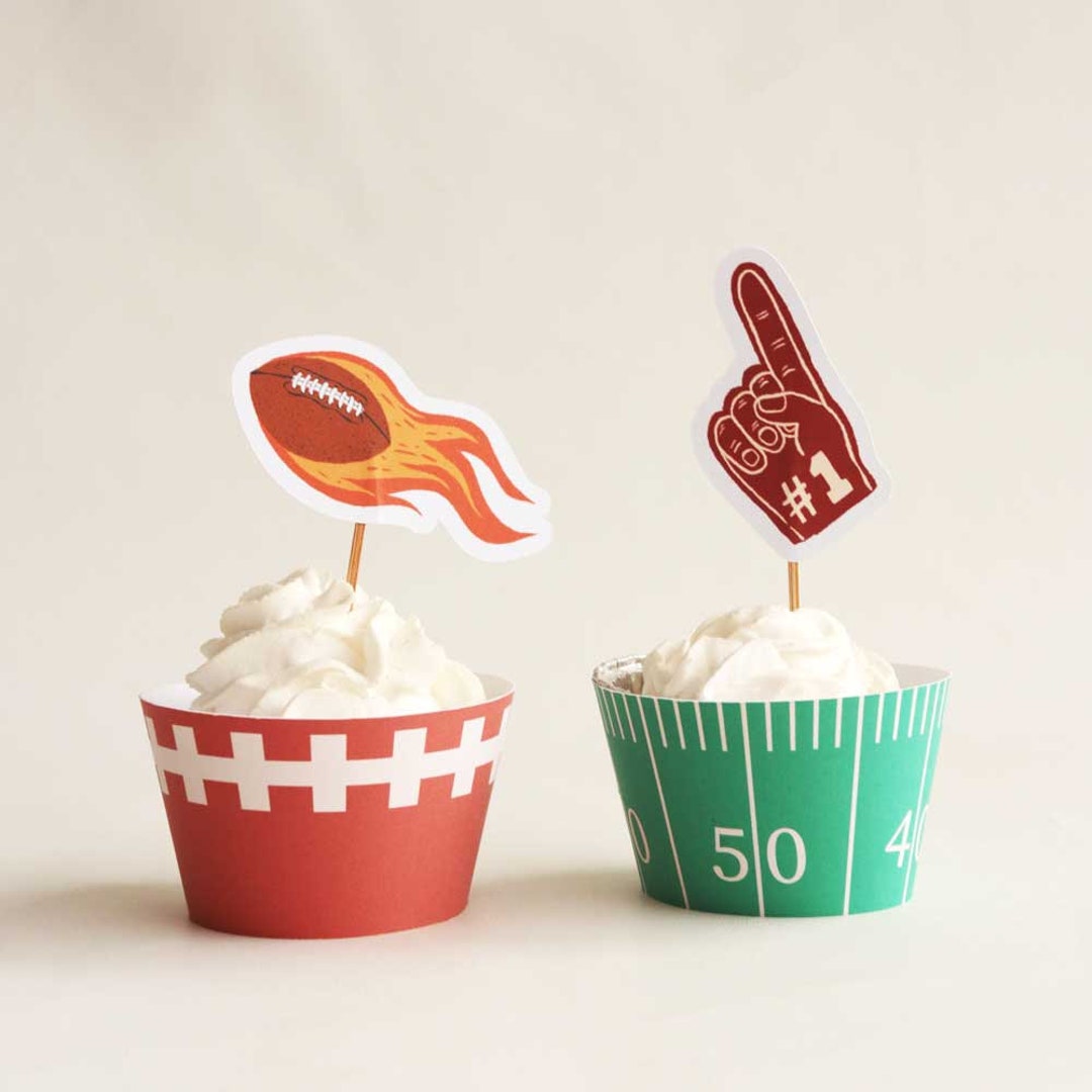 DIY Football Cupcake Kit Printable | Football Cupcake Toppers ...