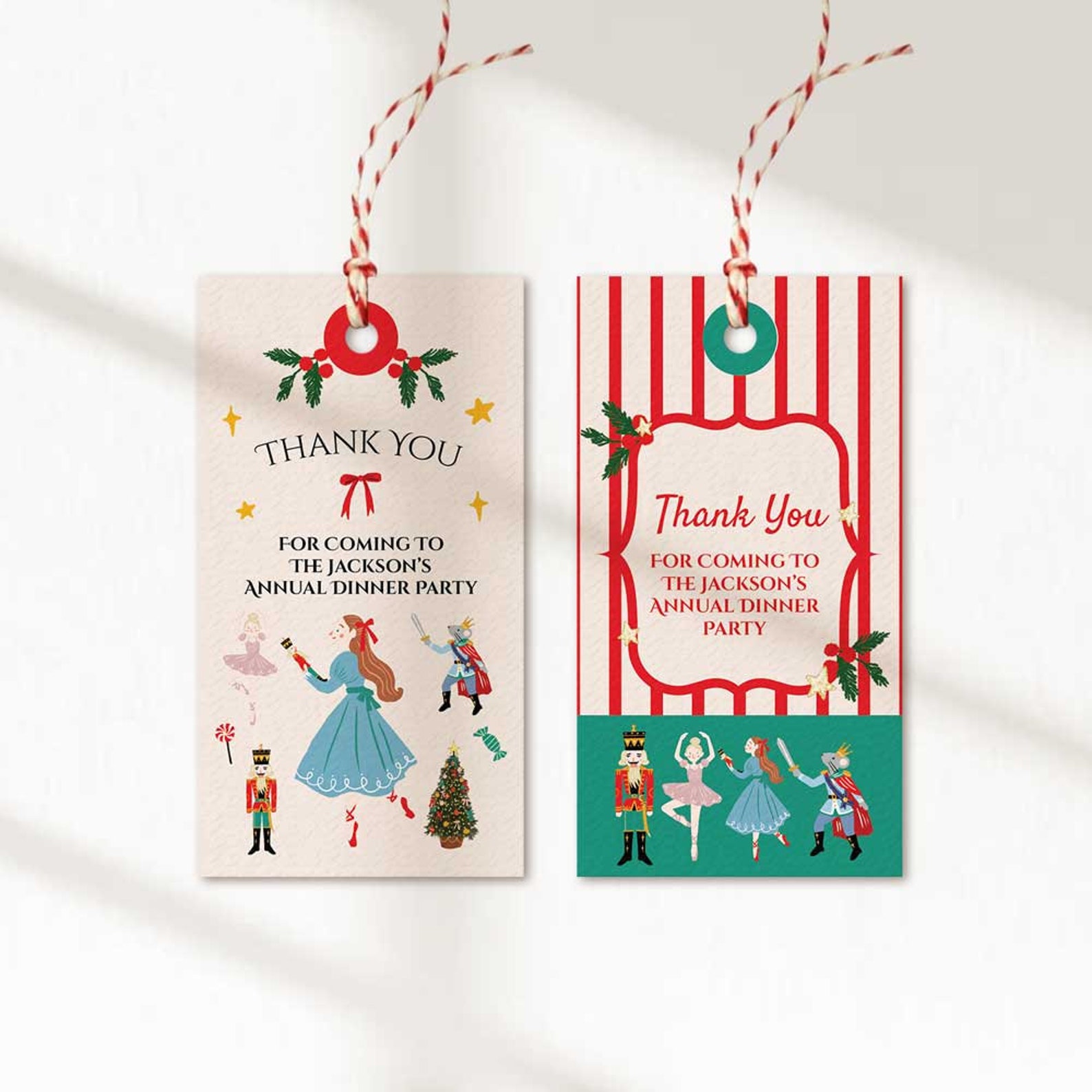 Editable Nutcracker Tags Printable • DIY the Nutcracker Christmas Tags ...