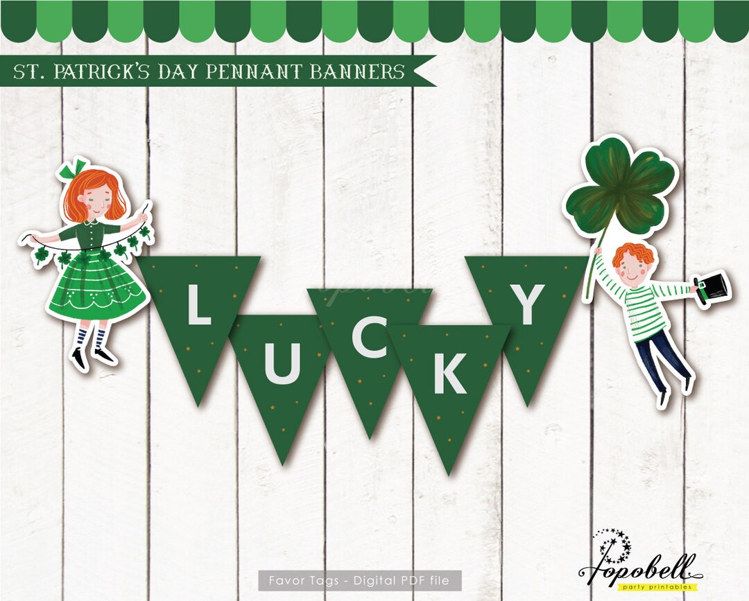 St Patrick's Day Banners Printable. St Patrick Bunting. Kids Decor St ...