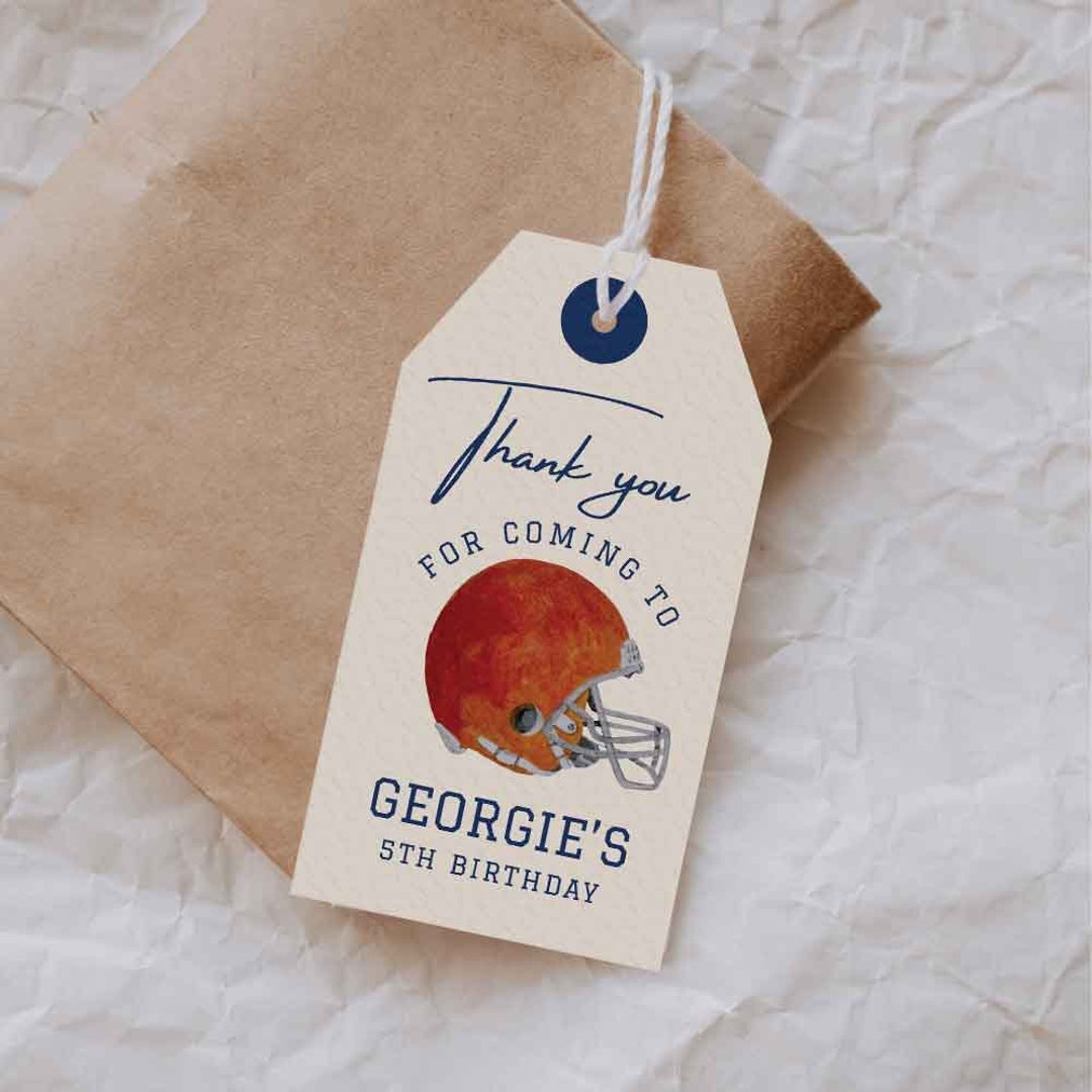 Editable Football Tags Printable • DIY Football Thank You Tags ...