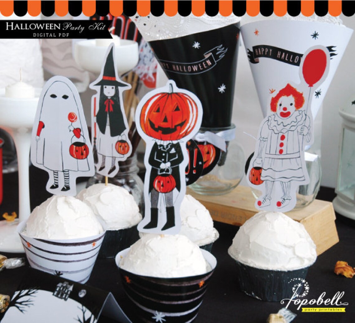 Halloween Party Kit Digital Printable. Halloween Printable. | Etsy