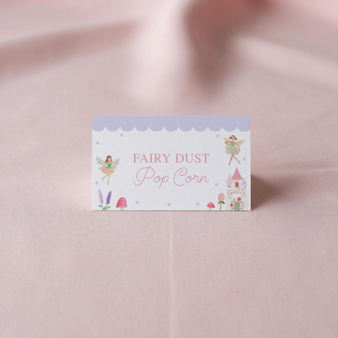 Editable Fairy Food Tent Printable DIY Flower Fairies Buffet Labels ...